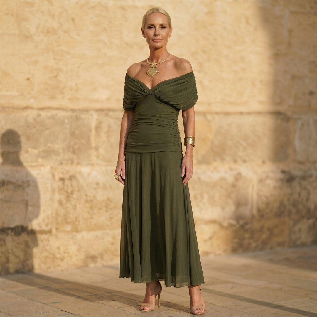 Shada | Elegant Green Dress – Lucy & Claire