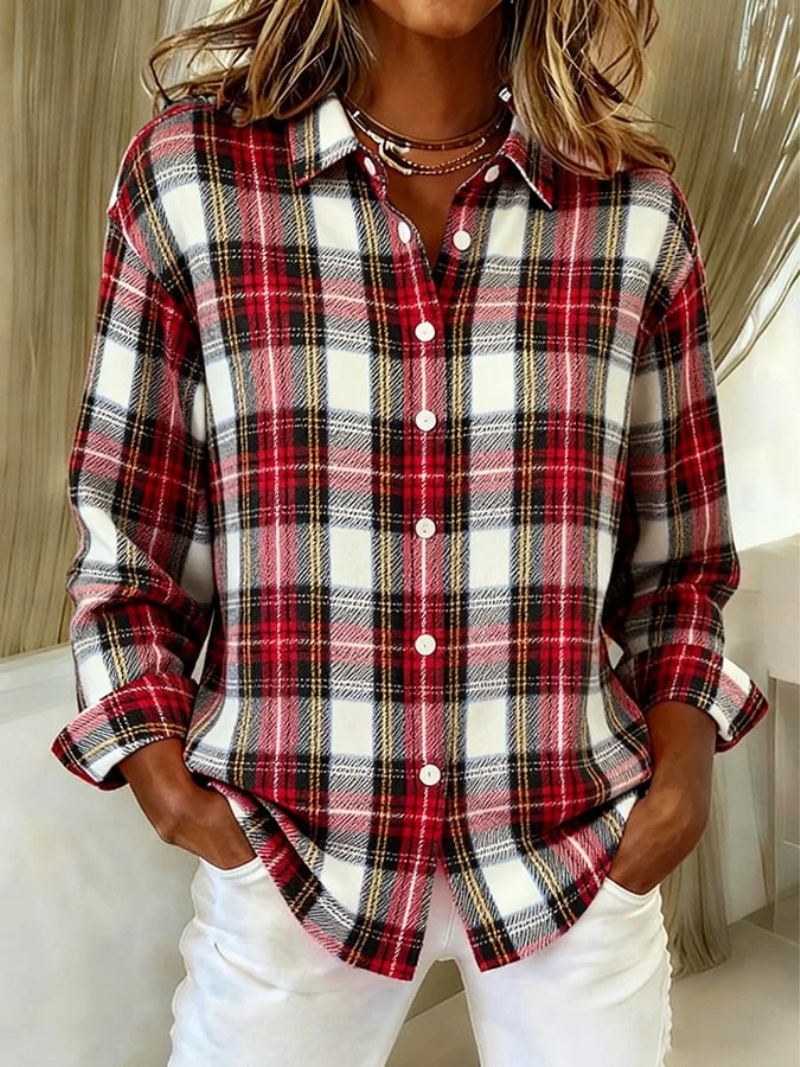 Savannah | Classic Checked Hoodie Blouse – Lucy & Claire