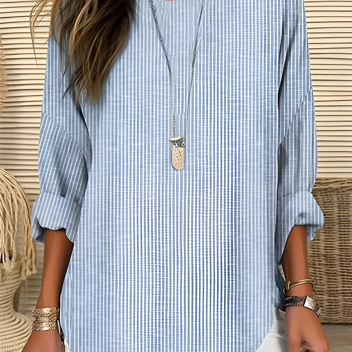 Charlotte | Trendy Striped Blouse – Lucy & Claire