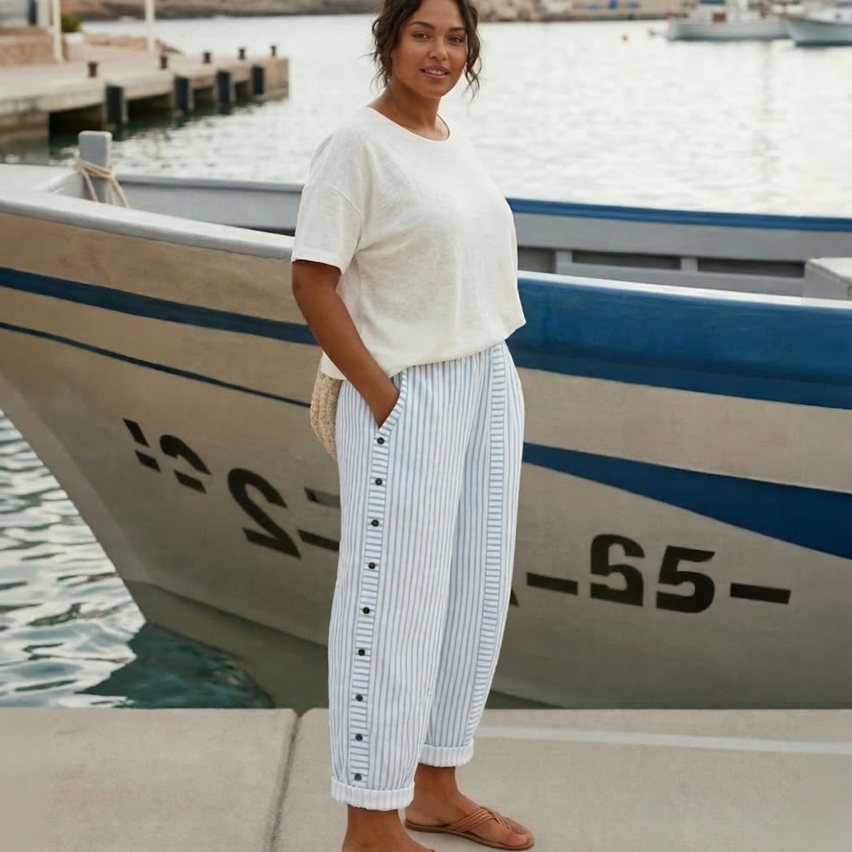 Elena | Striped Summer Pants – Lucy & Claire